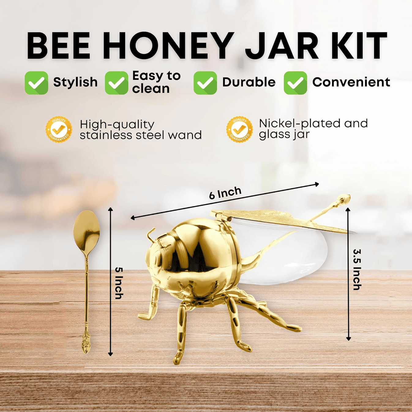 Decorative Bee-Shaped Honey Jar – 71ml.com